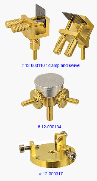 EM-Tec gold plated SEM sample holders and pin stub adapters