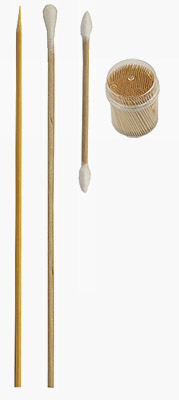 Applicator sticks and cotton swabs
