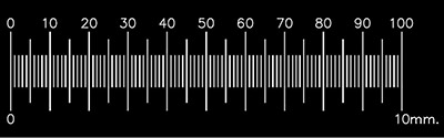 Stage micrometers and graticules for light microscopy